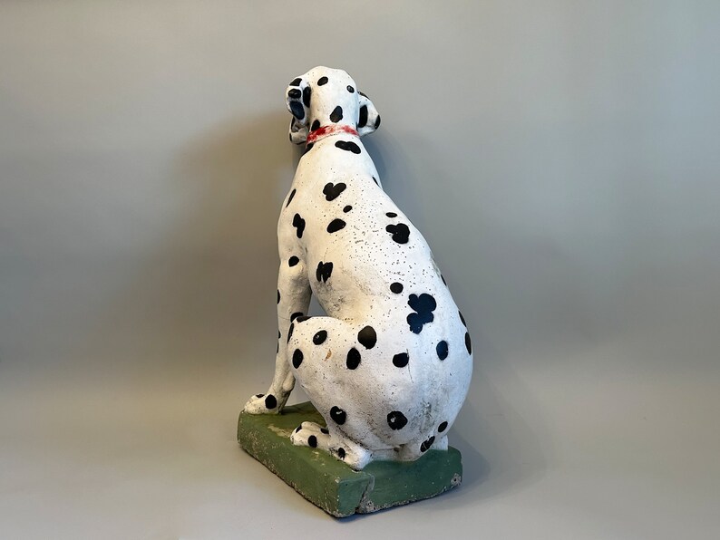 Large Dalmatian Statue, Vintage Dog Statue, Large Concrete Dog Yard ...