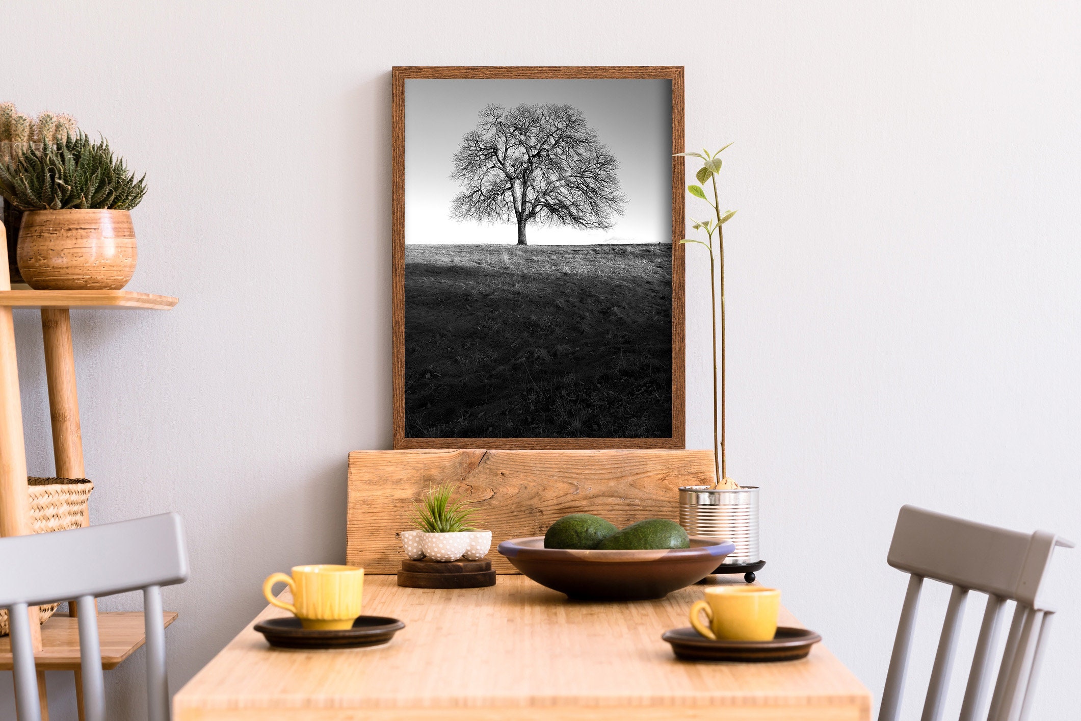Fine Art Oak Tree Photography Black and White Landscape Photo Print - Etsy