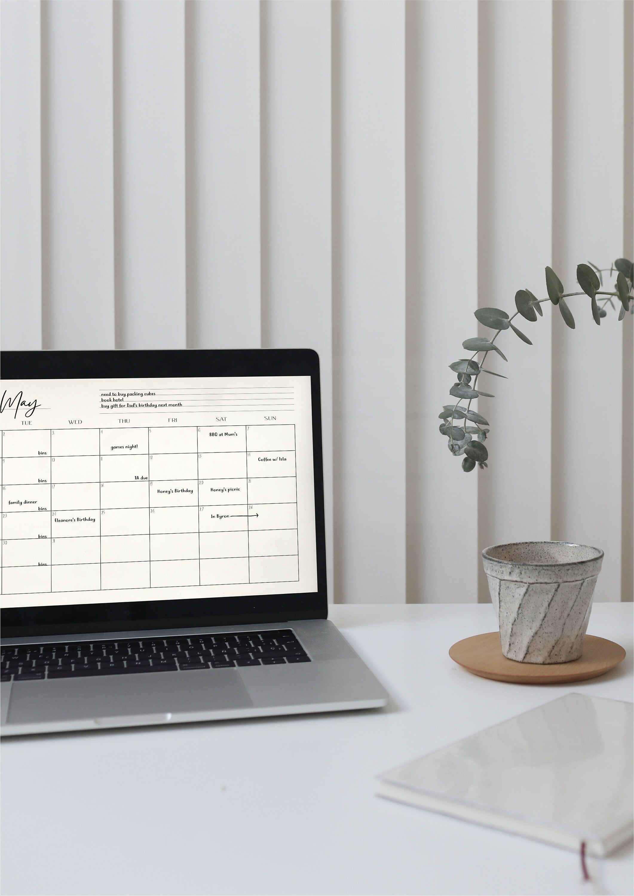 Printable Blank Monthly Calendar Landscape Monthly Calendar PDF & PNG ...