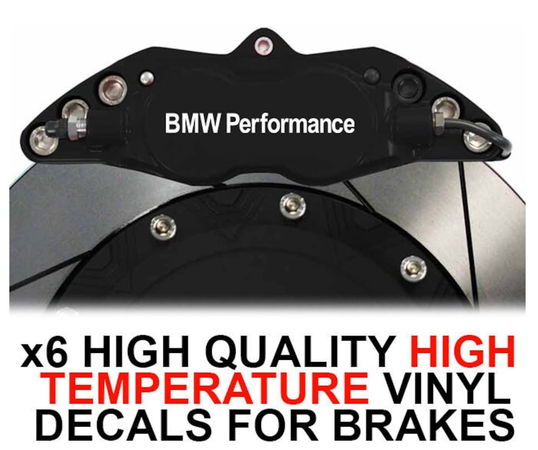 6x BMW Performance Brake Caliper Stickers Tuning Sport Style Auto ...