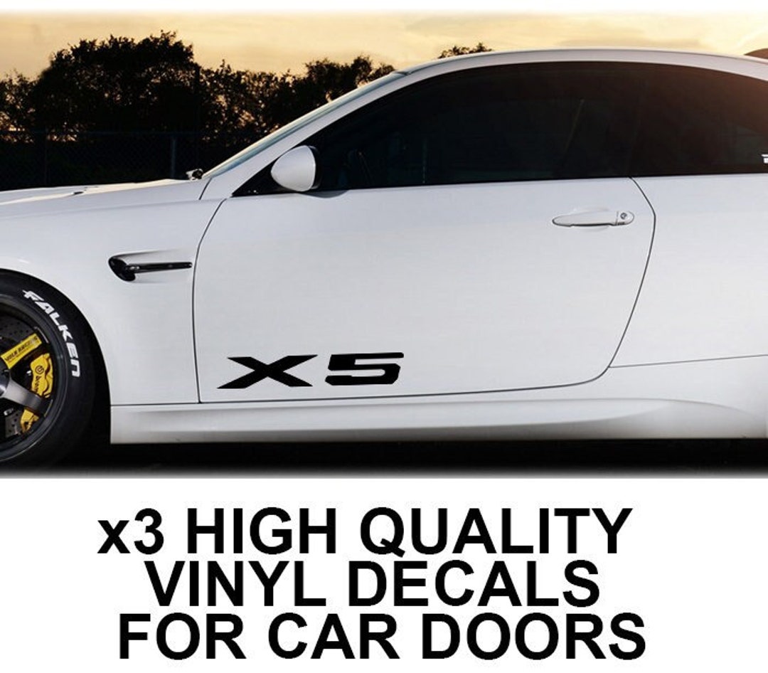 3x BMW X5 Car Door Stickers Vinyl Decals Tuning Car Styling Racing ...