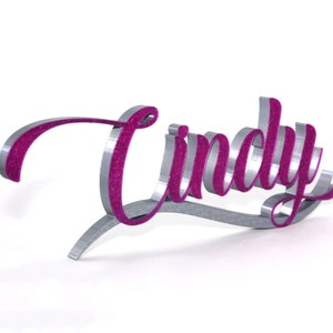 Freestanding Name Sign Desk Name Plate Custom Name Sign Personalized ...