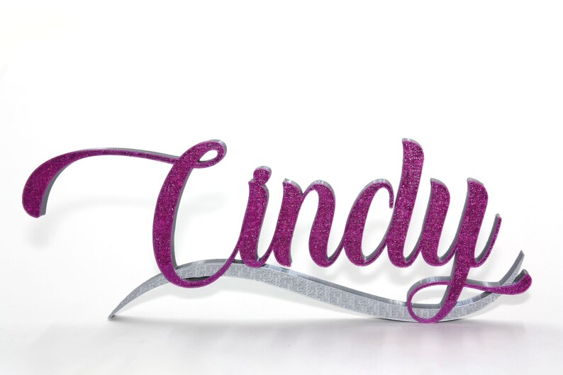 Freestanding Name Sign Desk Name Plate Custom Name Sign Personalized ...