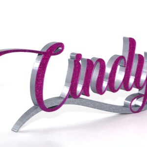 Freestanding Name Sign Desk Name Plate Custom Name Sign Personalized ...