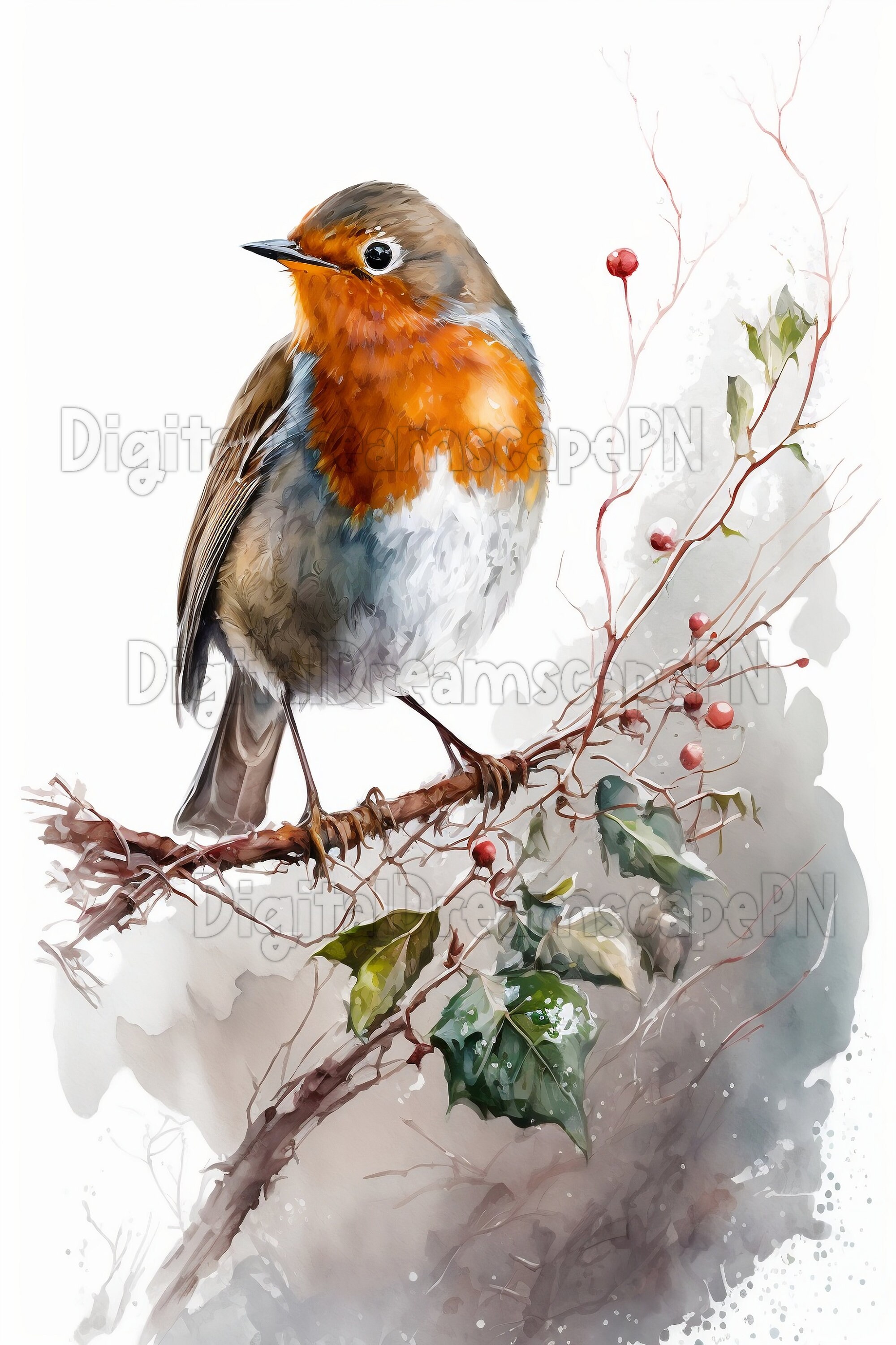 Watercolor Robin Clipart Pack | 16 High Quality Pngs | Digital Download ...
