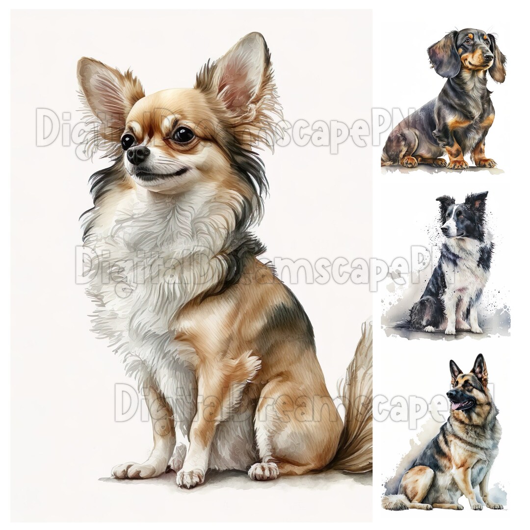 Watercolor Dog Clipart Pack | 20 High Quality Jpgs | Set 1 | DIGITAL ...