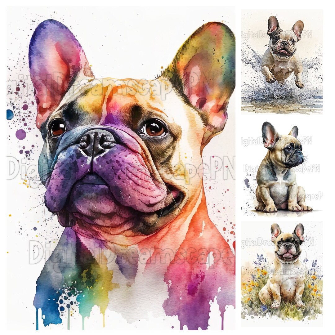 French Bulldog Clipart Bundle | 26 High Quality Jpgs | DIGITAL DOWNLOAD ...