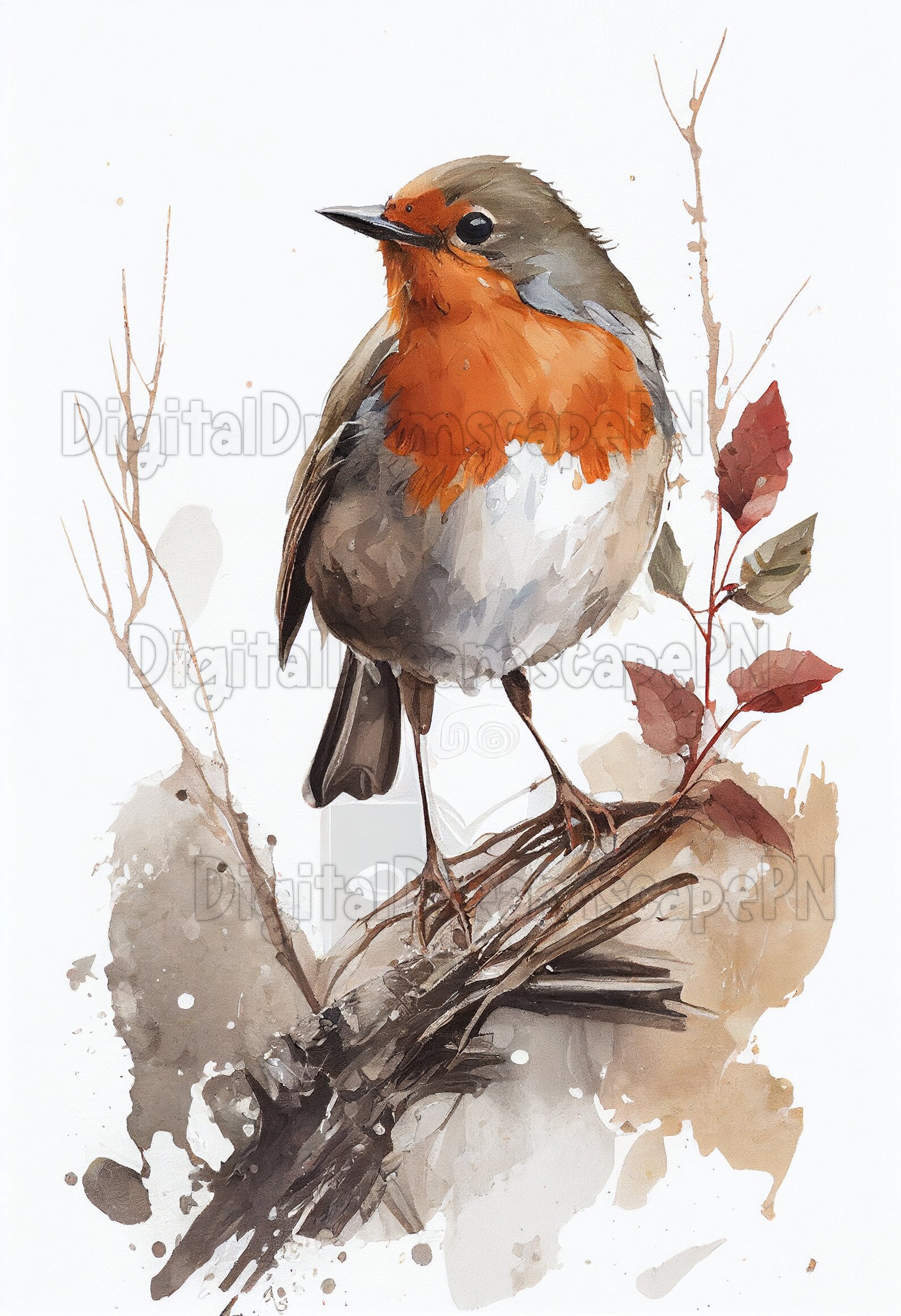 Watercolor Robin Clipart Pack | 16 High Quality Pngs | Digital Download ...