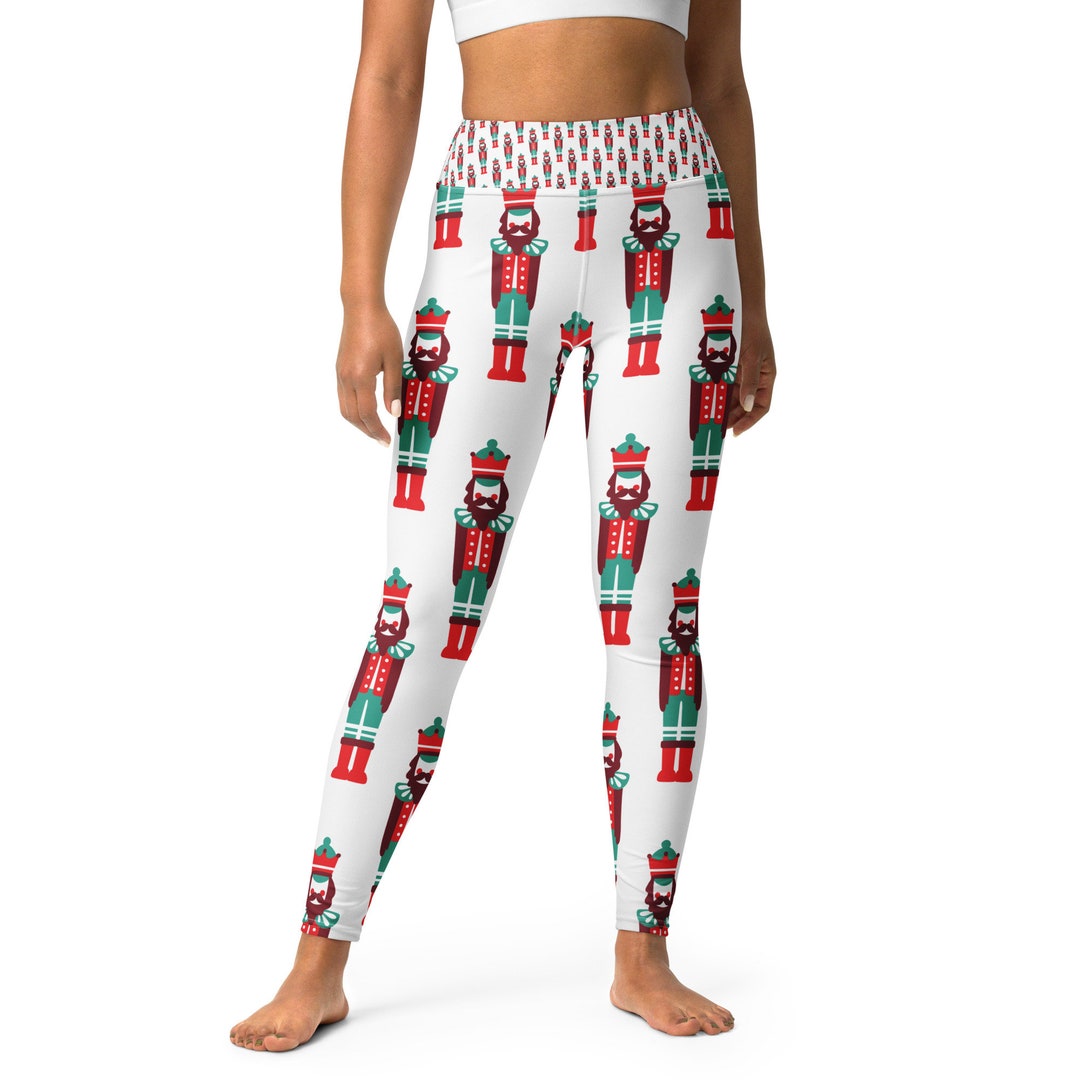 Christmas Tree White Nutcracker Women's Yoga Leggings Perfect Gift for ...