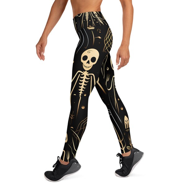 Skeleton Leggings Etsy