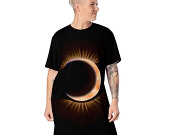 Total Solar Eclipse T Shirt Dress 2024: Celestial Wonder Graphic Tee ...