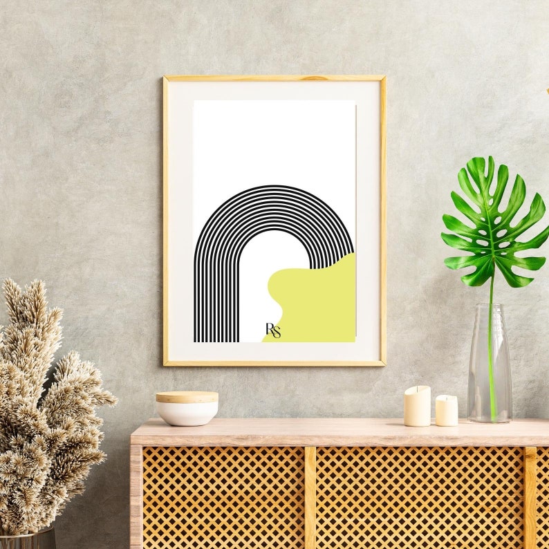 Set of 3, Abstract Wall Art, Printable Wall Art, Digital Download, Mid ...