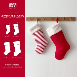 Christmas Stocking PDF Pattern DIY Christmas Craft Holiday Sewing ...