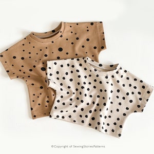 Boxy T-shirt Pdf Pattern | Oversize Tee | CROPPED and REGULAR Length ...