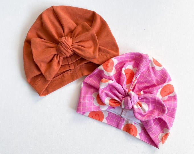 Baby Turban - 5 Styles PDF Pattern | Baby and Kids Sewing Hat With Bow ...