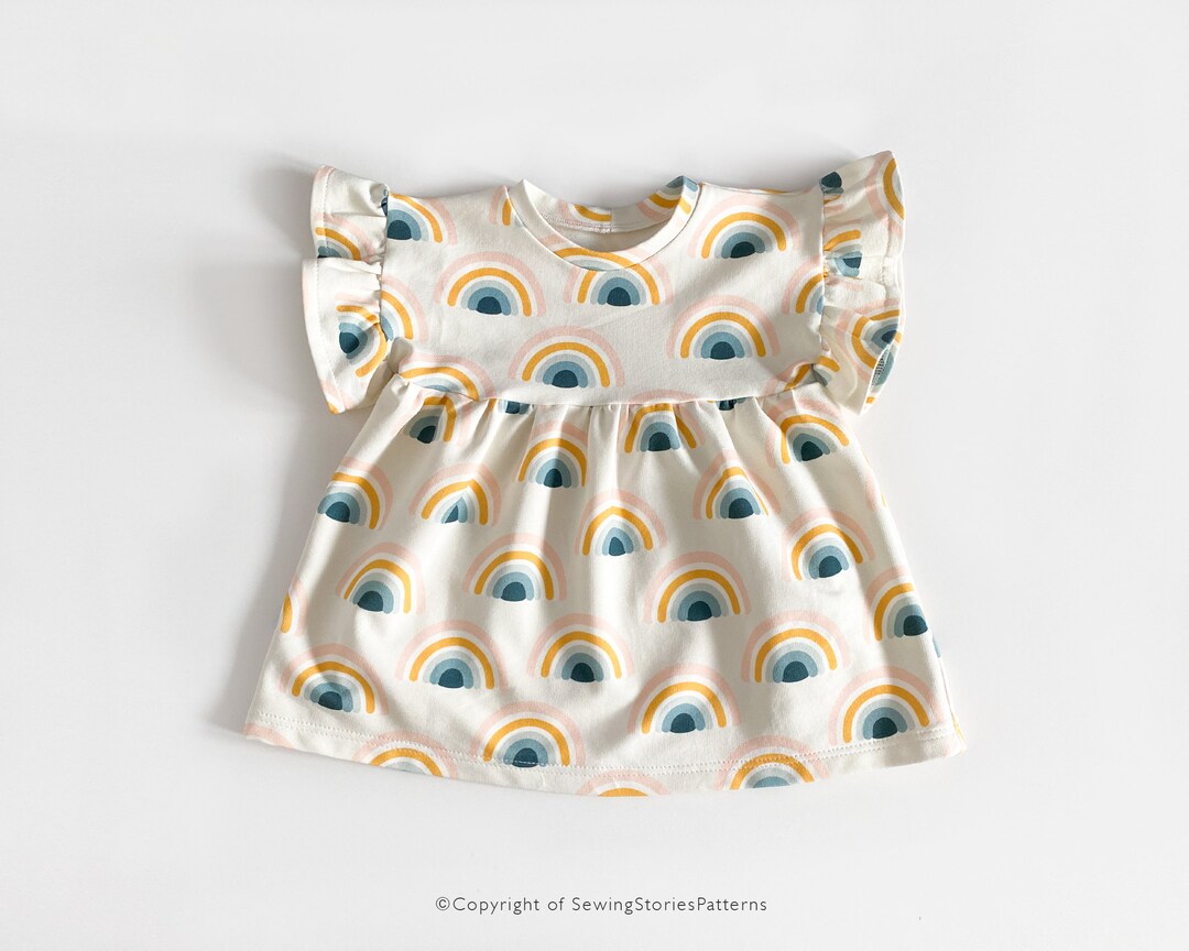 Ruffle Dress & T-shirt PDF Pattern Top Sewing Pattern Baby and Kids ...