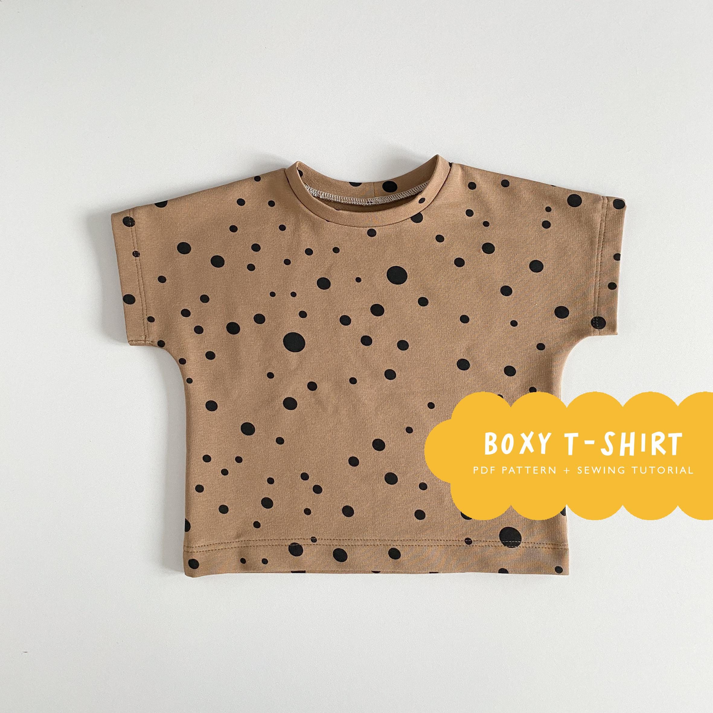 Boxy T-shirt Pdf Pattern | Oversize Tee | CROPPED and REGULAR Length ...