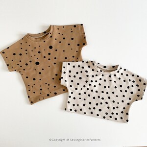 Boxy T-shirt Pdf Pattern | Oversize Tee | CROPPED and REGULAR Length ...