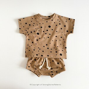 Matching Set Boxy Tshirt Baby Shorties PDF Pattern Baby and Kids Sewing ...