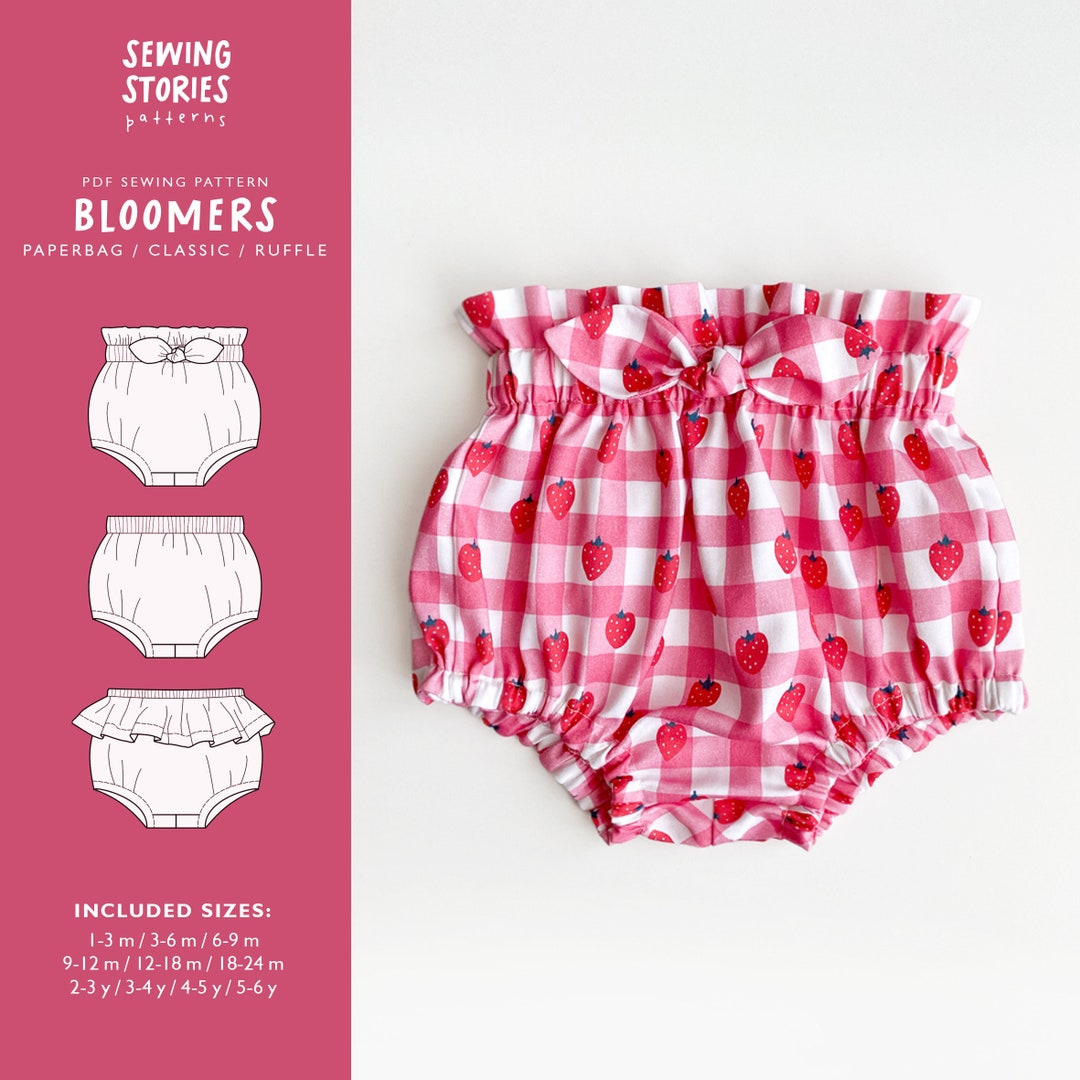 Paperbag Bloomers PDF Pattern Ruffle Bloomers Sewing Pattern / Classic ...