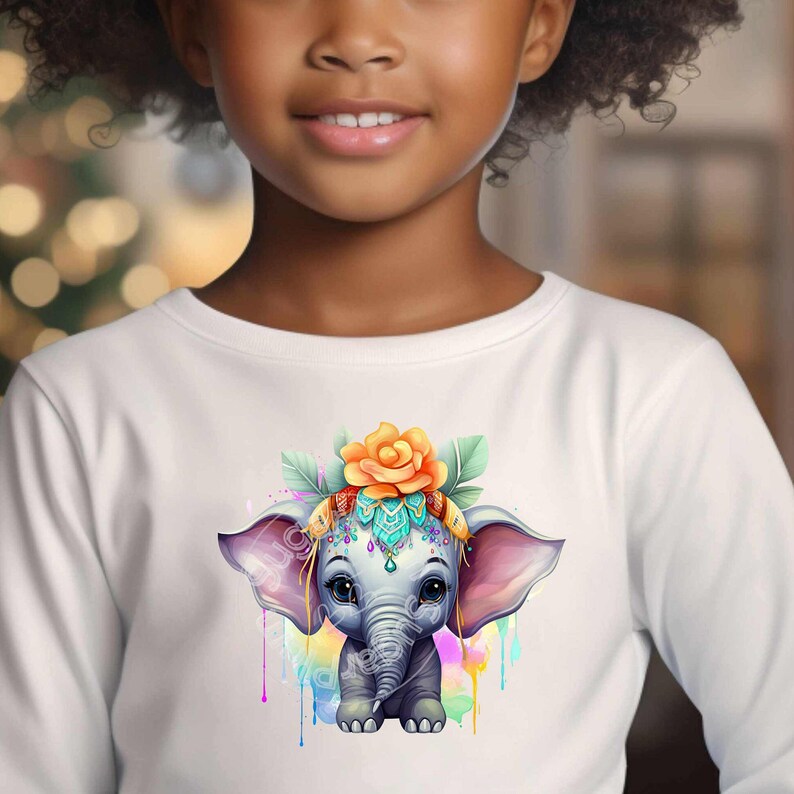 Fancy Elephant 1 Vivid PNG File Great for Tee Shirts, Mugs, Sublimation ...
