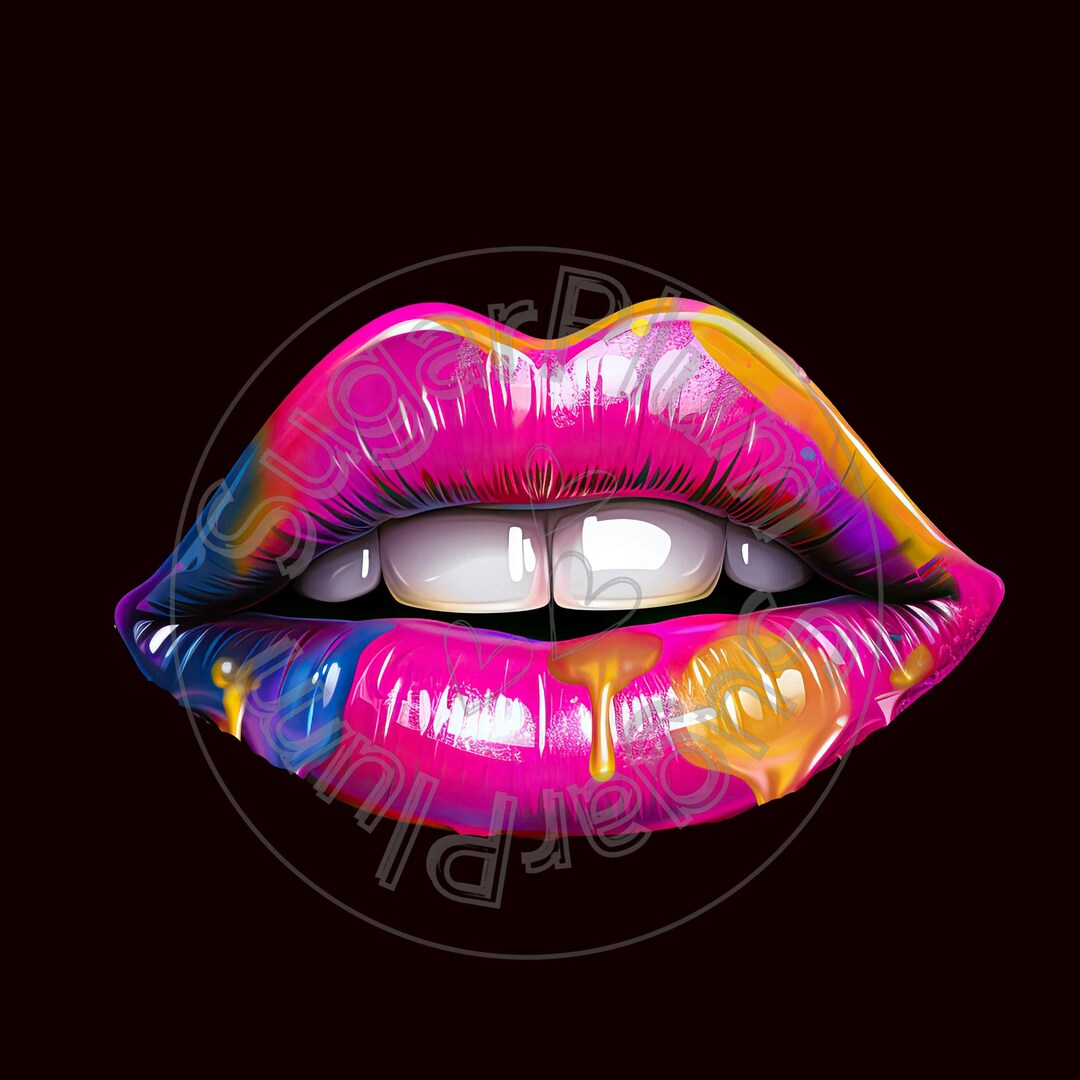 Lips Watercolor Vivid PNG and SVG File Great for Tee Shirts, Mugs ...
