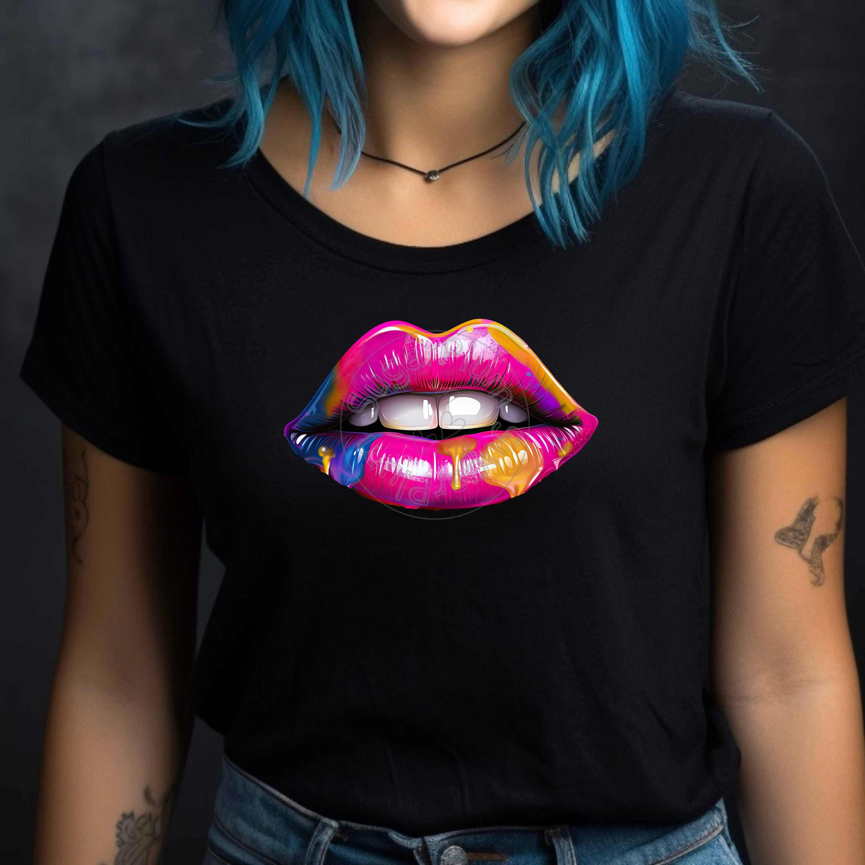Lips Watercolor Vivid PNG and SVG File Great for Tee Shirts, Mugs ...