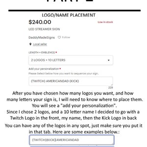 LED STREAMER SIGN (instructions in Photos) - Etsy