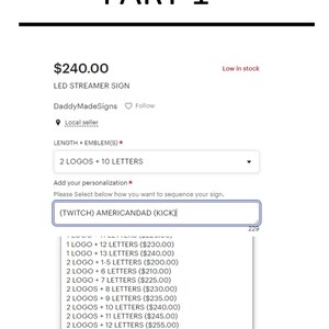 LED STREAMER SIGN (instructions in Photos) - Etsy