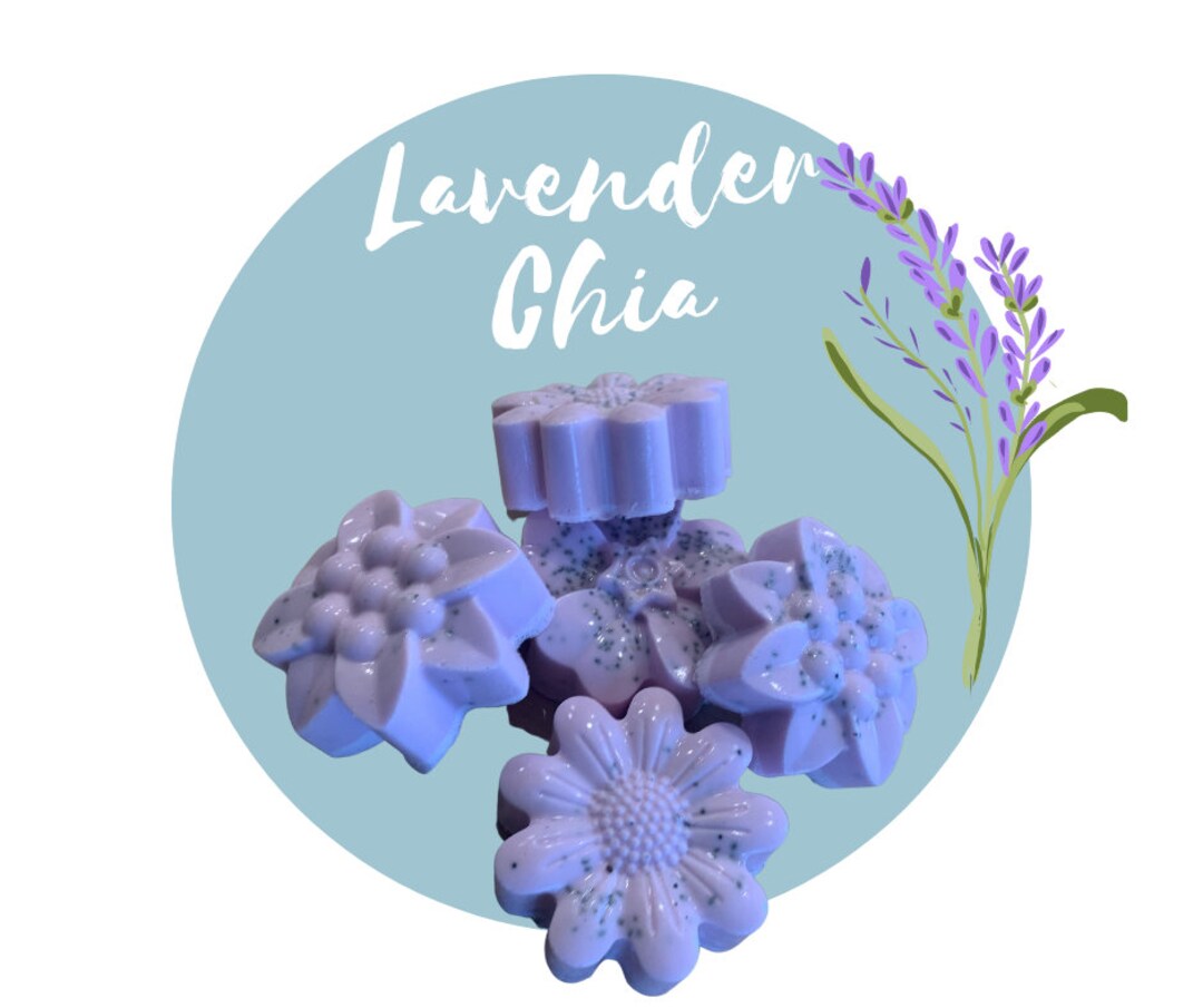 Lavender Chia Flower Soap Bar - Etsy