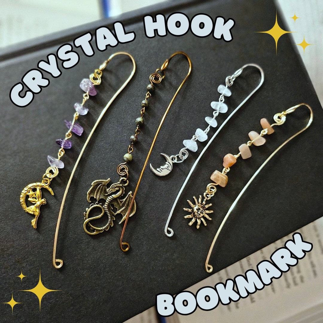 Crystal Hook Bookmark | Dragon | Fairy | Sun and Moon Bookmark ...