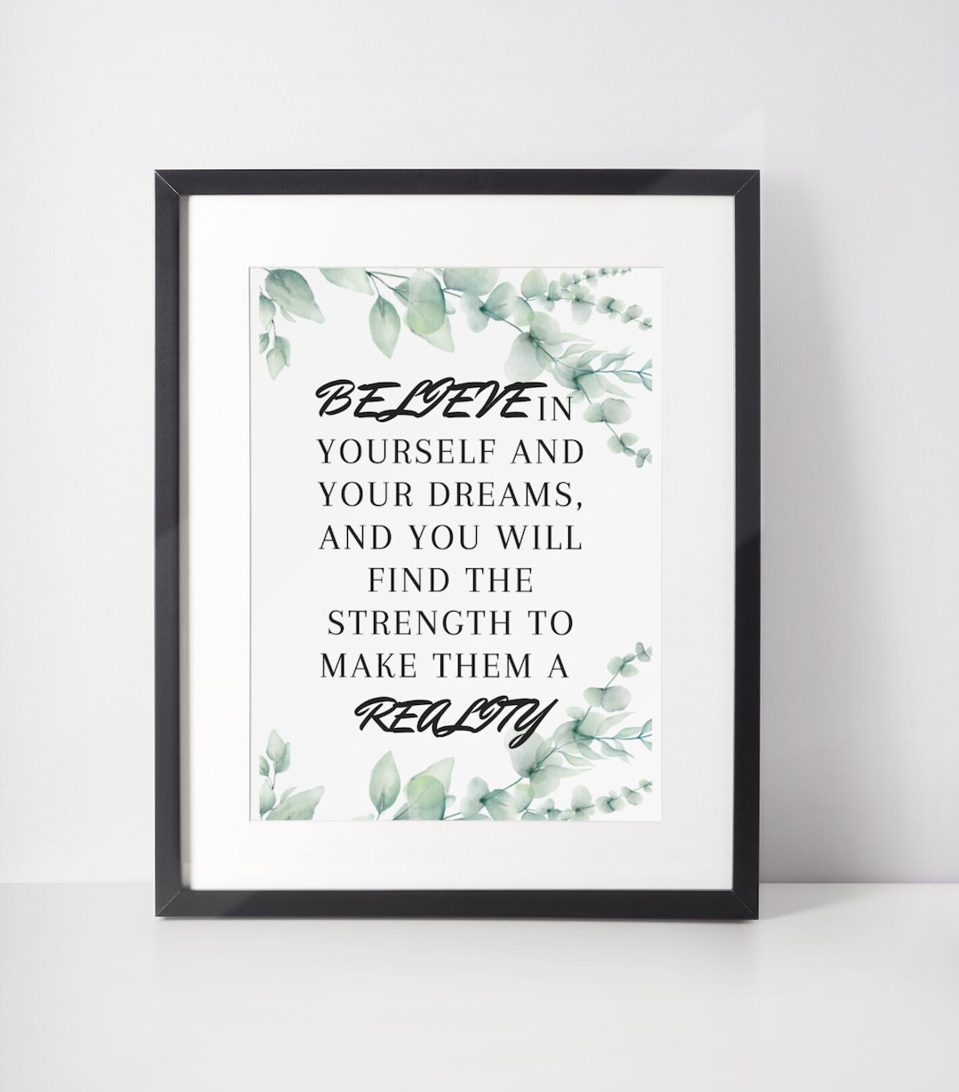 Belief to Reality Printable Art Poster - Etsy