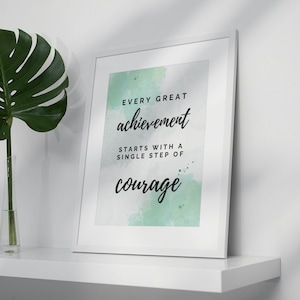 A Step of Courage Motivational Printable Poster - Etsy