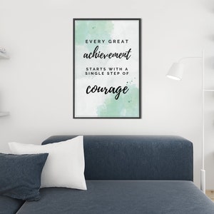 A Step of Courage Motivational Printable Poster - Etsy