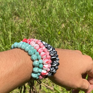 Handmade Recycled Plastic Beaded Bracelet- Funds the Removal of One ...