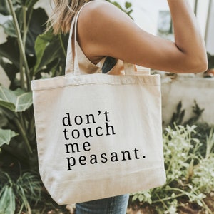Funny Sarcastic Tote Bag Quote Natural Cotton Shopping School Shoulder ...