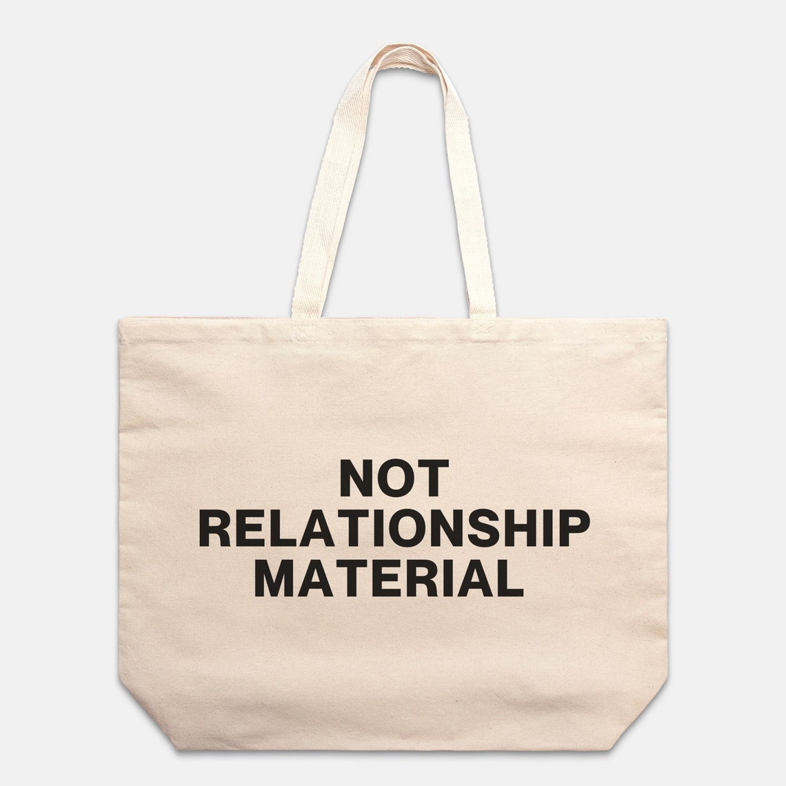 Funny Oversized Cotton Canvas Tote Bag: Relationship Humor - Etsy