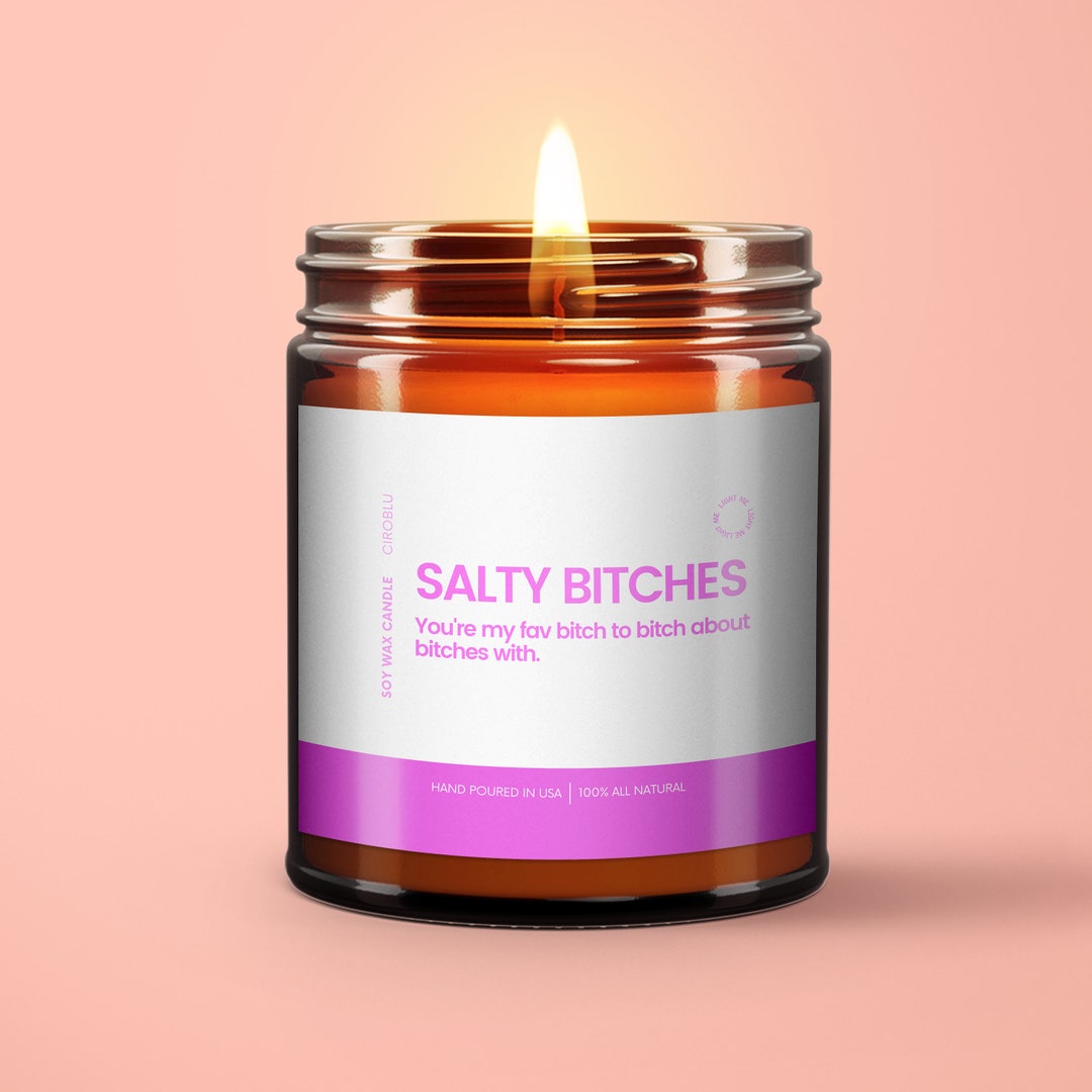 Bestie Candle Salty Btches Candle Adult Humor Gift Custom Candle Swear ...