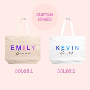 Personalized Name Tote Bag Custom Name Tote Bag Custom Tote Shopper ...