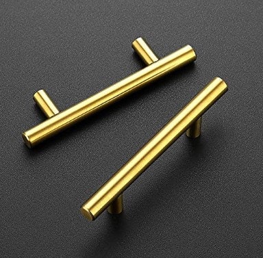 6 Pack Brushed Gold Drawer/cabinet Handle - Etsy