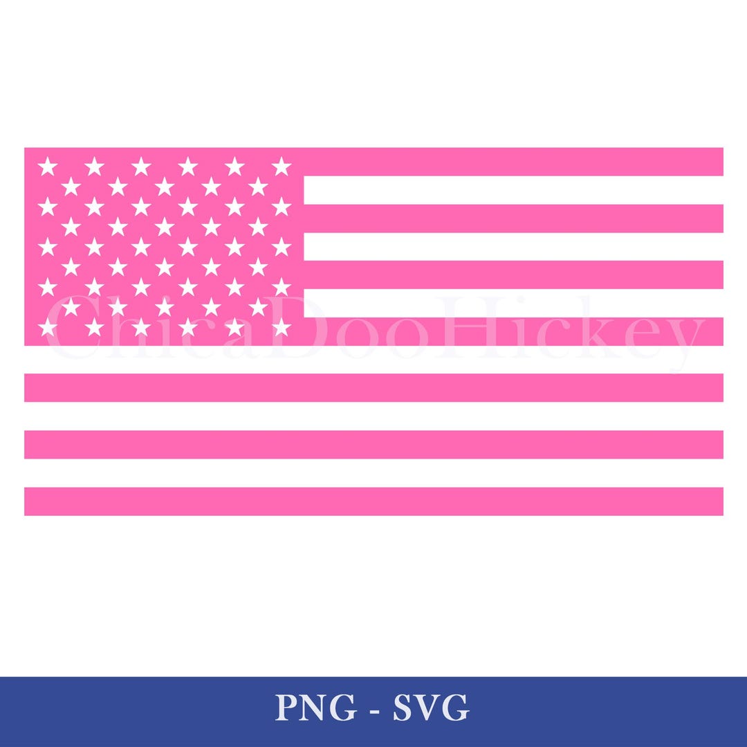Hot Pink American Flag PNG, Transparent USA Flag SVG, Patriotic Clipart ...