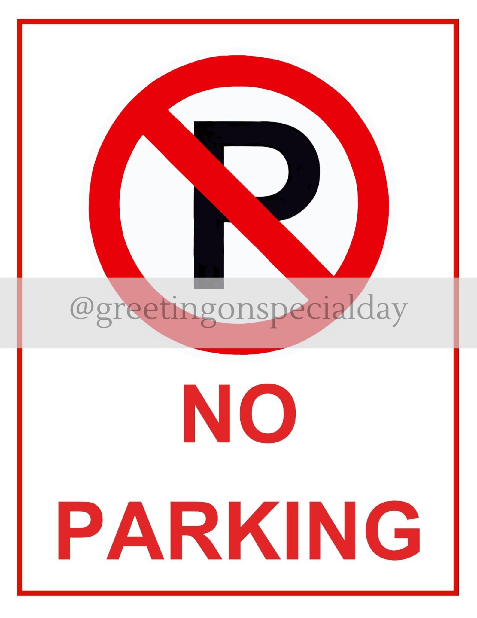Do Not Park Sign, No Parking Printable, No Parking Download, Do Not ...