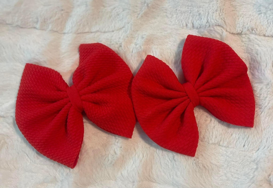 Bright Red 5 Inch Bow - Etsy
