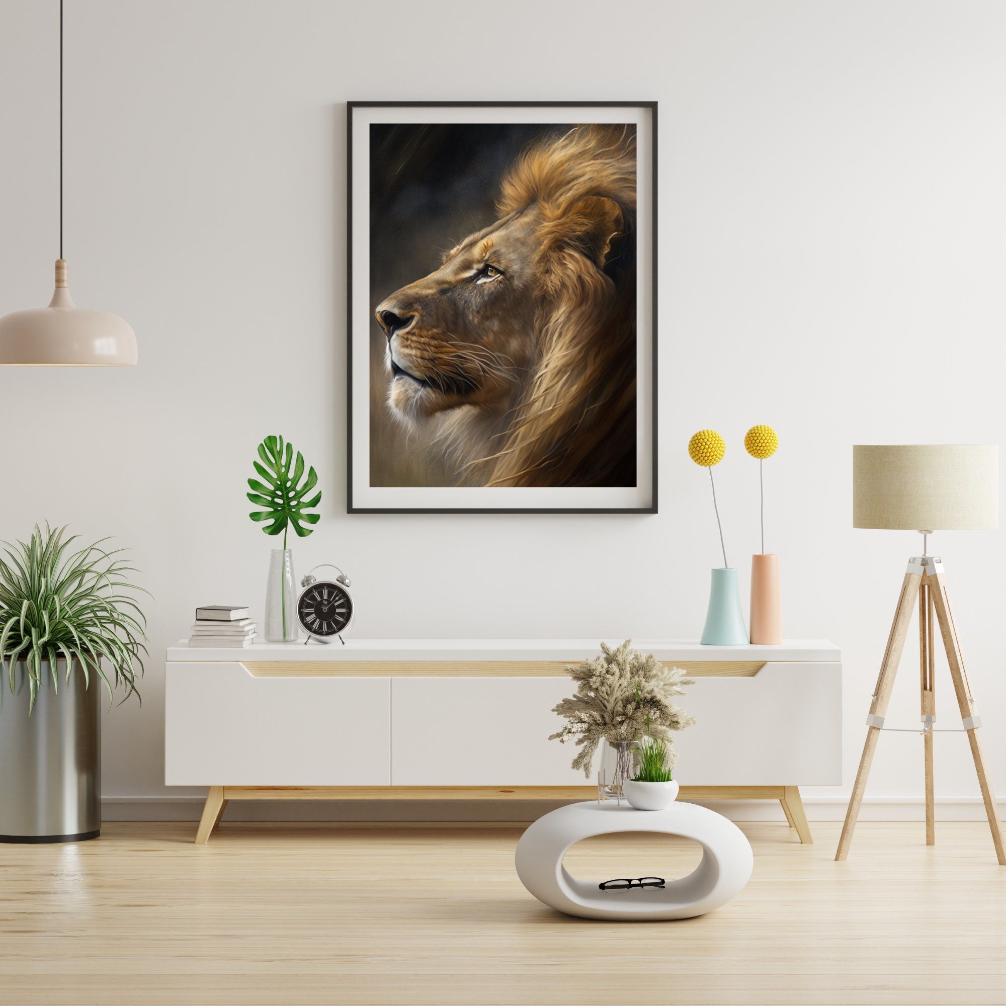Lion of Judah Inspiration Wall Art, Jewish Home Decor, Hebrew Jewish ...