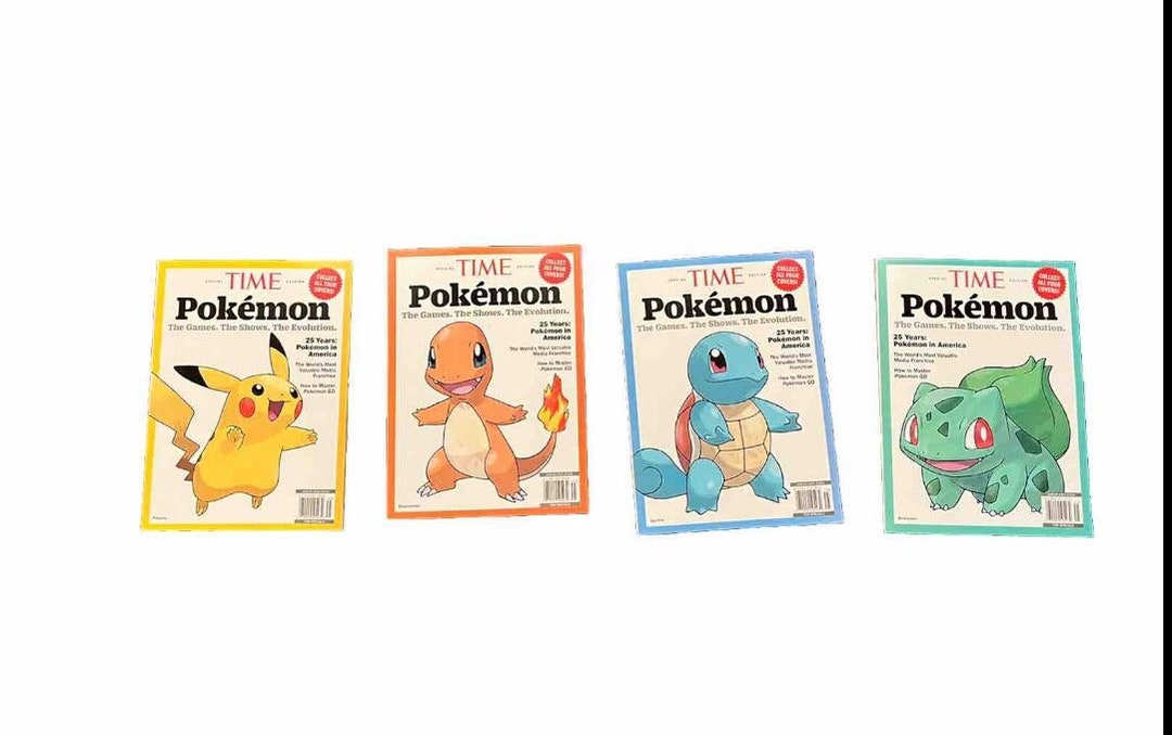 LIMITED Edition 2024 Pokémon TIME Magazine: 25th Year, 4 Mags With Cool ...