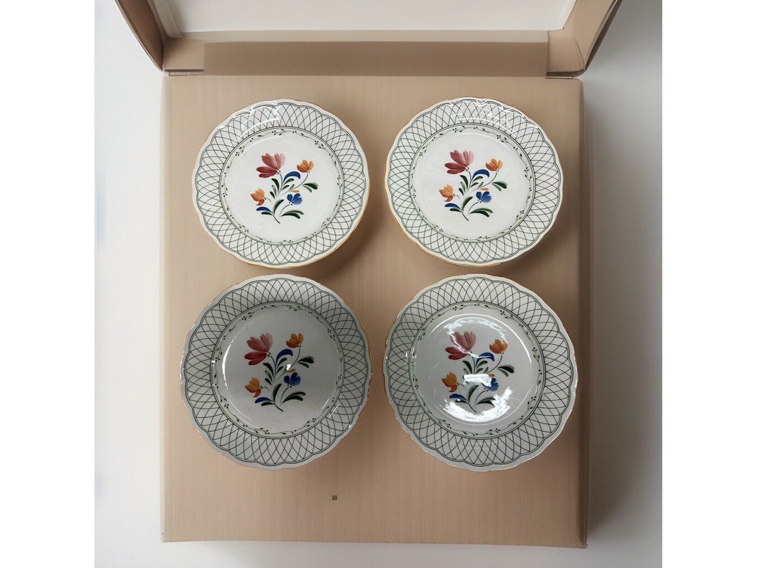 Set of 4 Nikko Provincial Designs Hampton Salad Plates Elegant Floral ...
