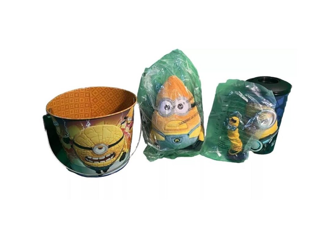 Brand New Despicable Me 4 AMC Popcorn Bucket Bundle Includes Plush, Toy ...