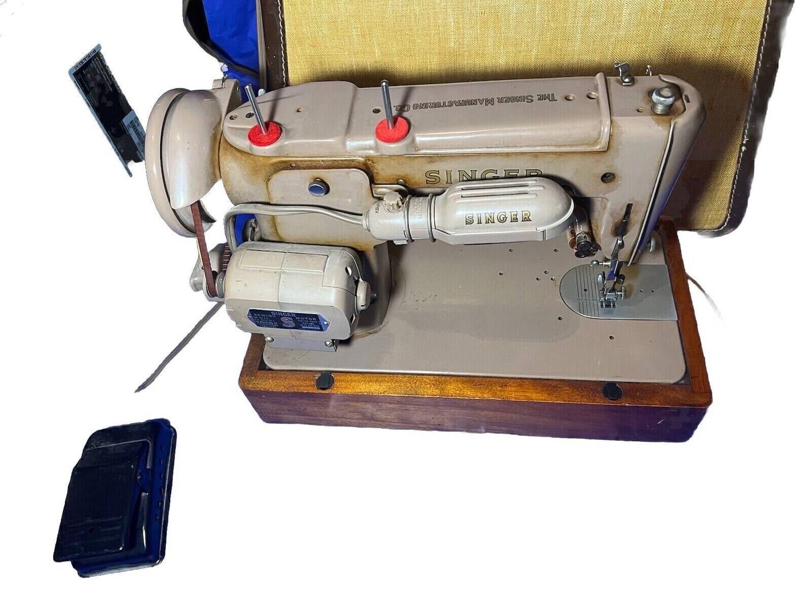 Vintage Beautiful 1956 Singer 306K Sewing Machine Zigzag Includes ...