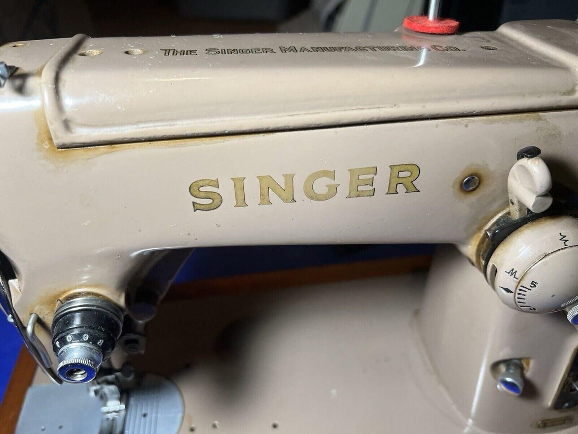 Vintage Beautiful 1956 Singer 306K Sewing Machine Zigzag Includes ...