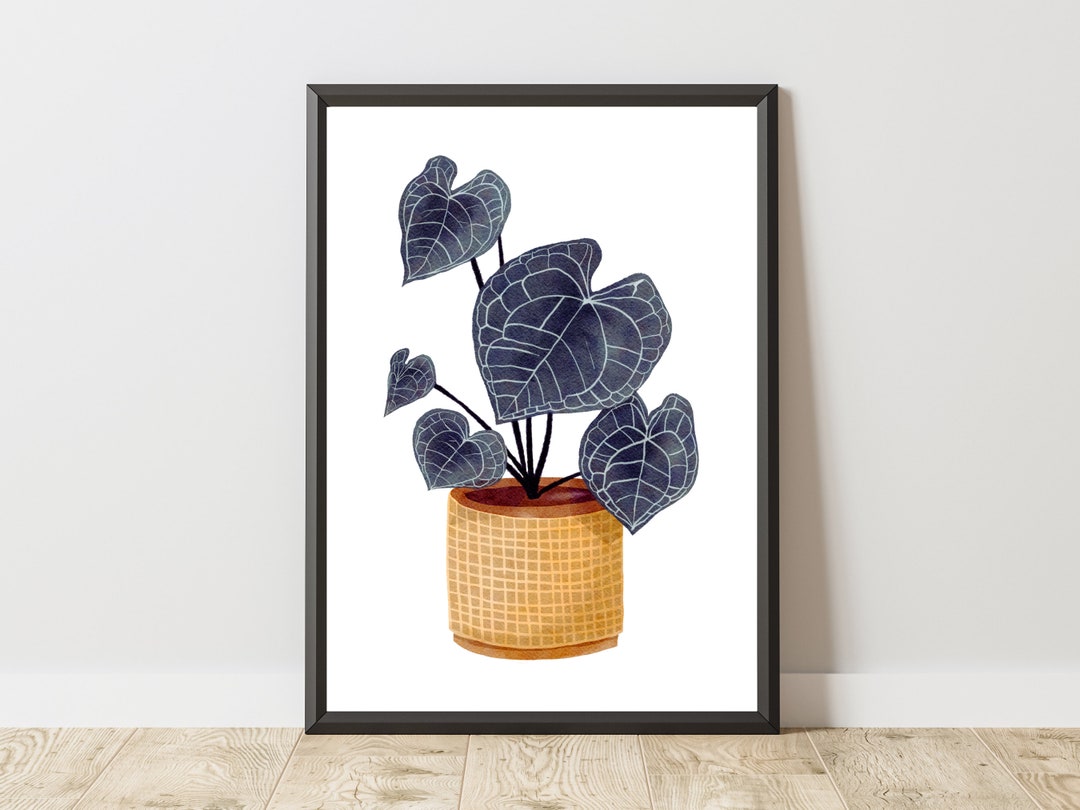 Botanical Print Creeper Plant Minimalist Watercolor - Etsy